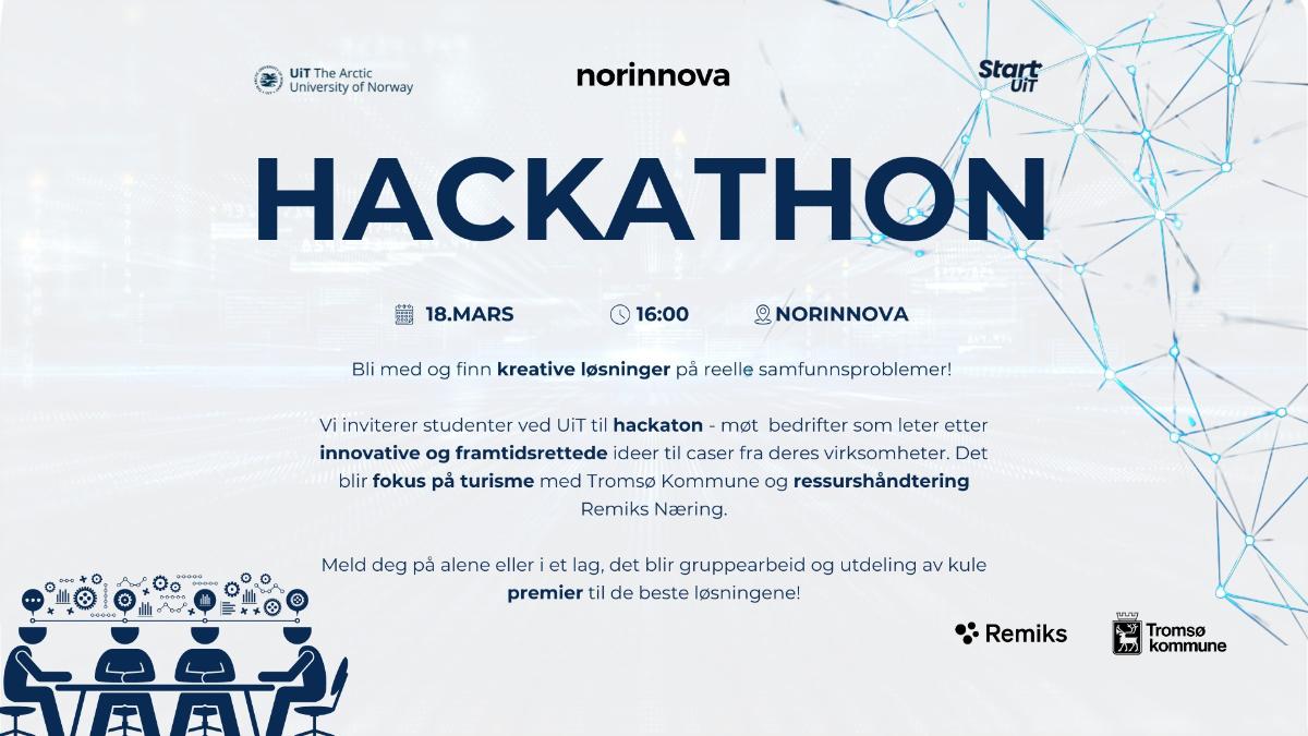 Hackathon - bli med å hack samfunnsutfordringer! | UiT